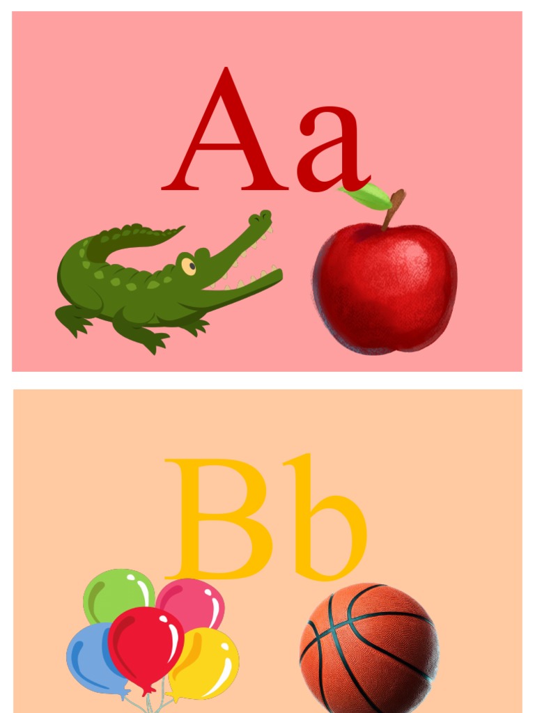 Alphabet Flash Card Presentation | PDF