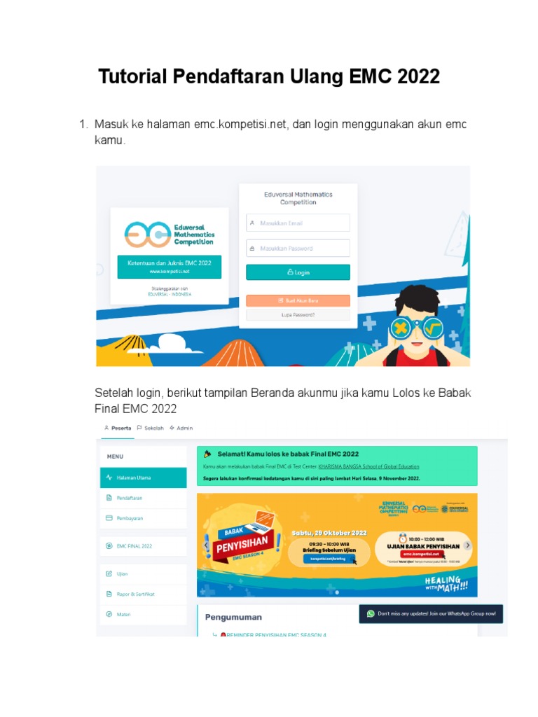 Pendaftaran Ulang Final EMC 2022 | PDF