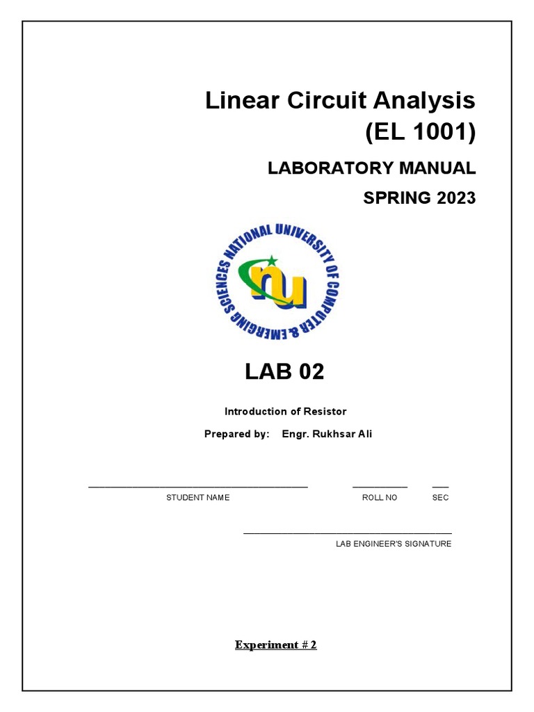 Lab 2 | Download Free PDF | Resistor | Electrical Network