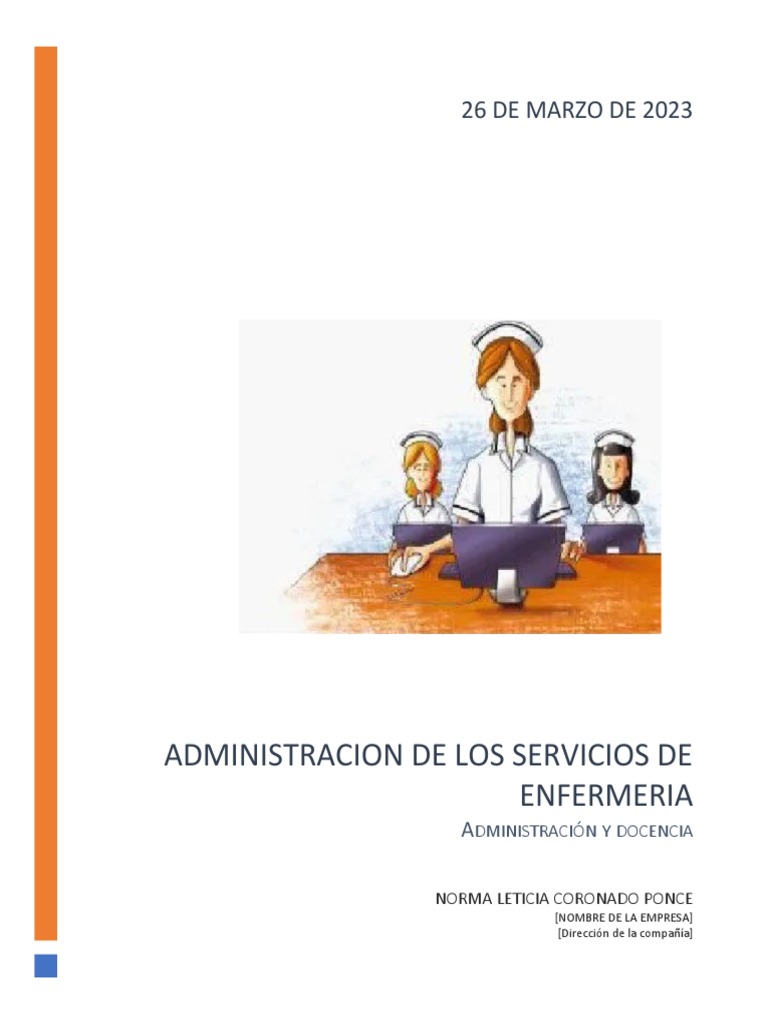 Administracion de Los Servicios de Enfermeria | PDF | Hospital | Enfermería
