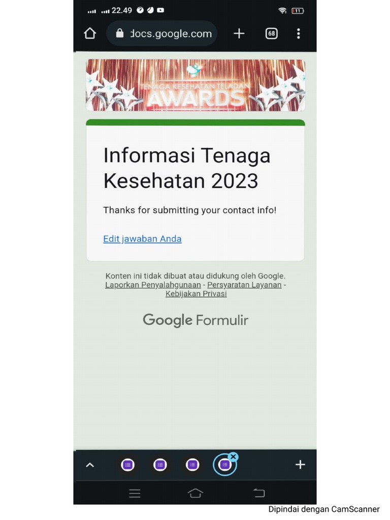 Bukti SS Google Form | PDF