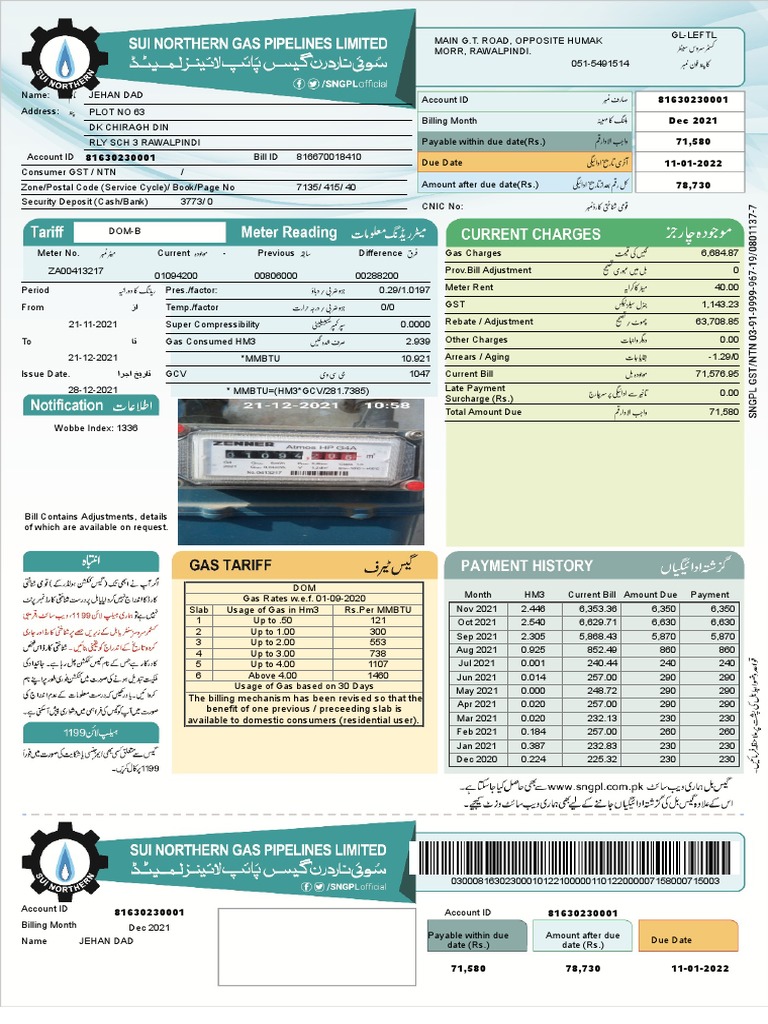 GL-LEFTL: Concise title for gas bill document | PDF | Payments ...