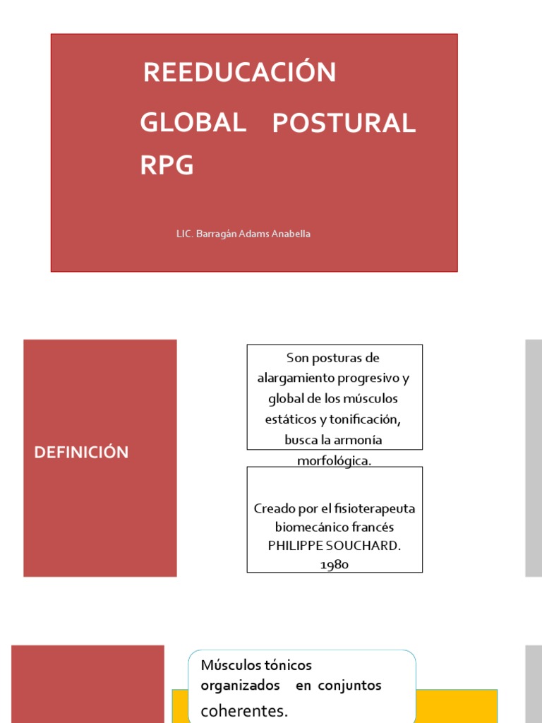 Reeducación Global Postural RPG | PDF | La columna vertebral | Medicina ...