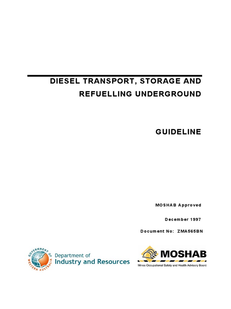 Guidelines For Diesel Storage and Transport | PDF | Diesel Engine ...