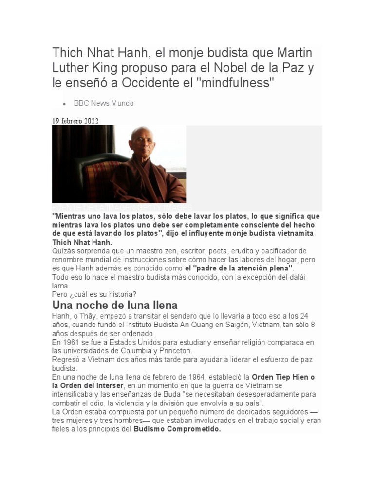 Thich Nhat Hanh | PDF