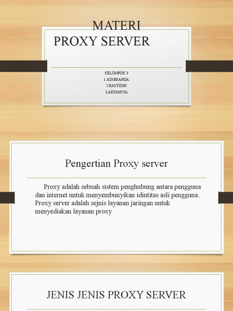 MATERI Proxy Server | PDF