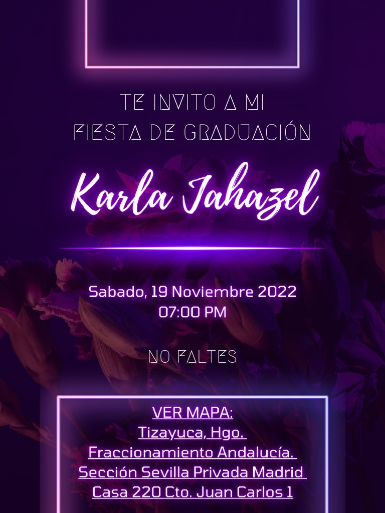 Te Invito A Mi Fiesta de Graduación: No Faltes | PDF