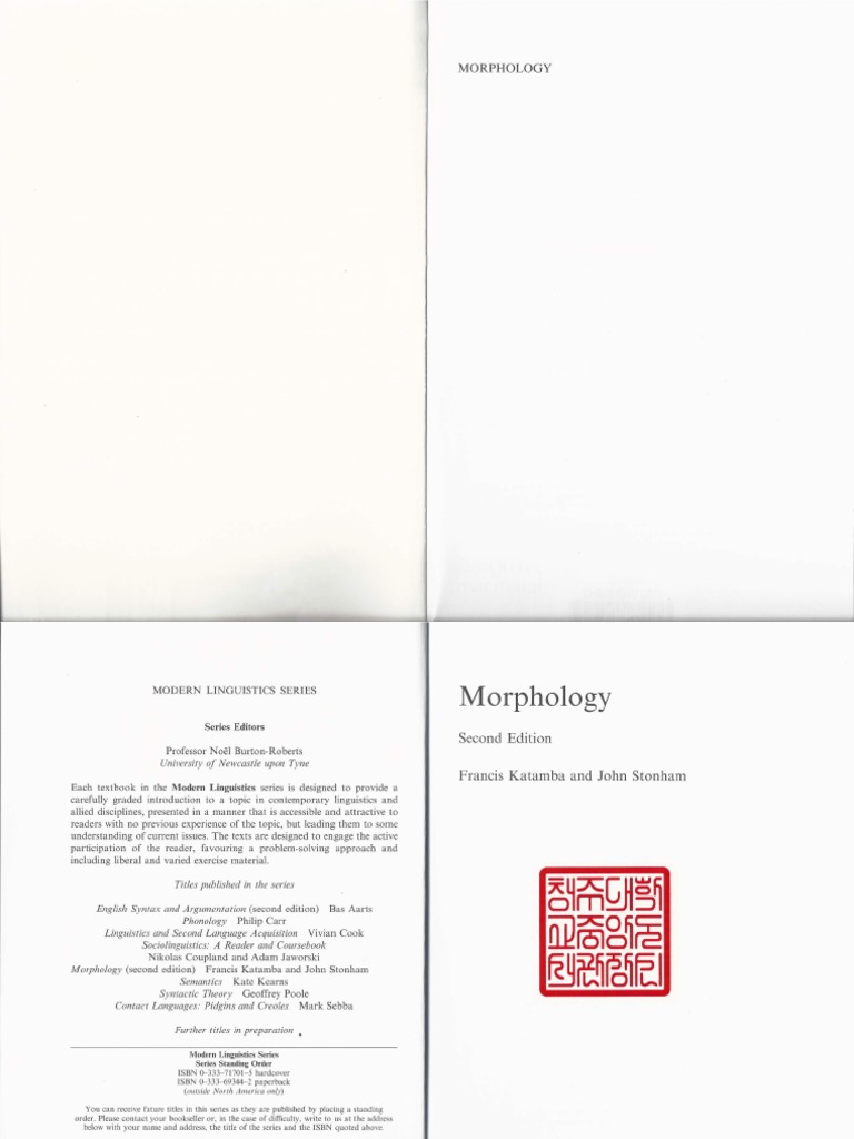 Francis Katamba John Stonham Morphology PDF | PDF