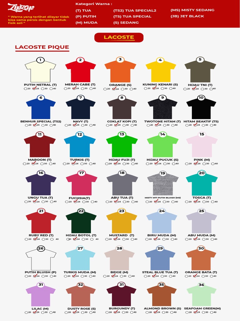 Katalog Warna Polo | PDF