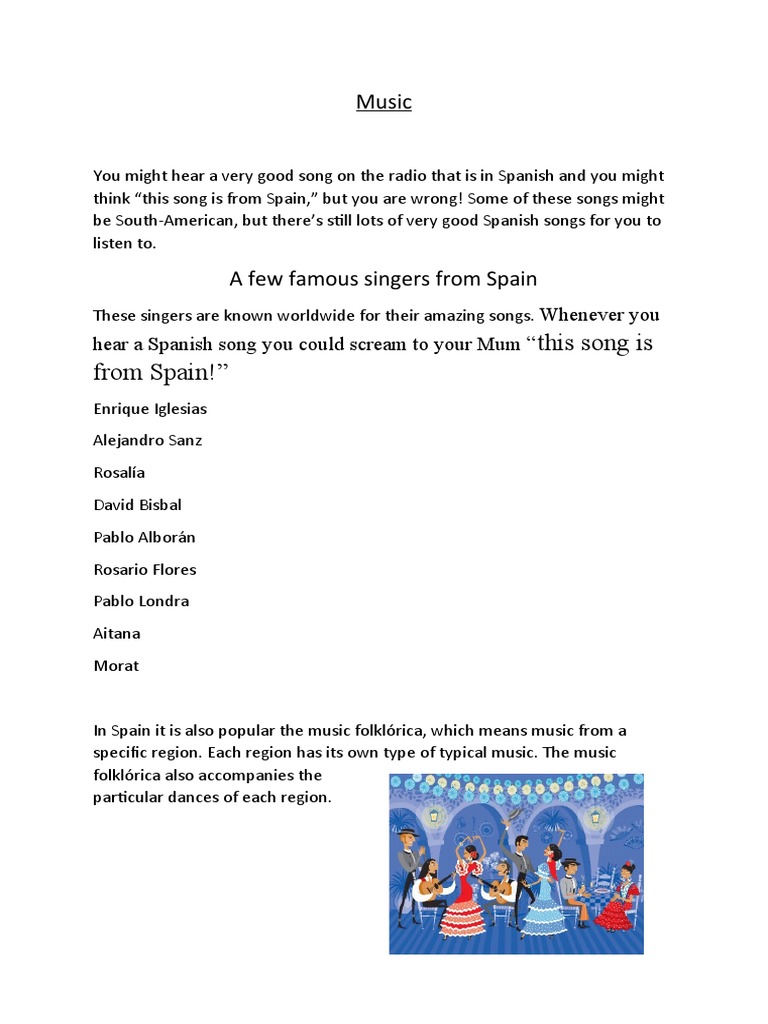 Geography Project Spanish Music | PDF | Foreign Language Studies | Art