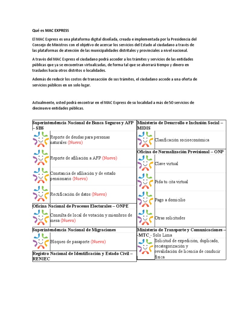 Qué Es MAC EXPRESS | PDF | Gobierno