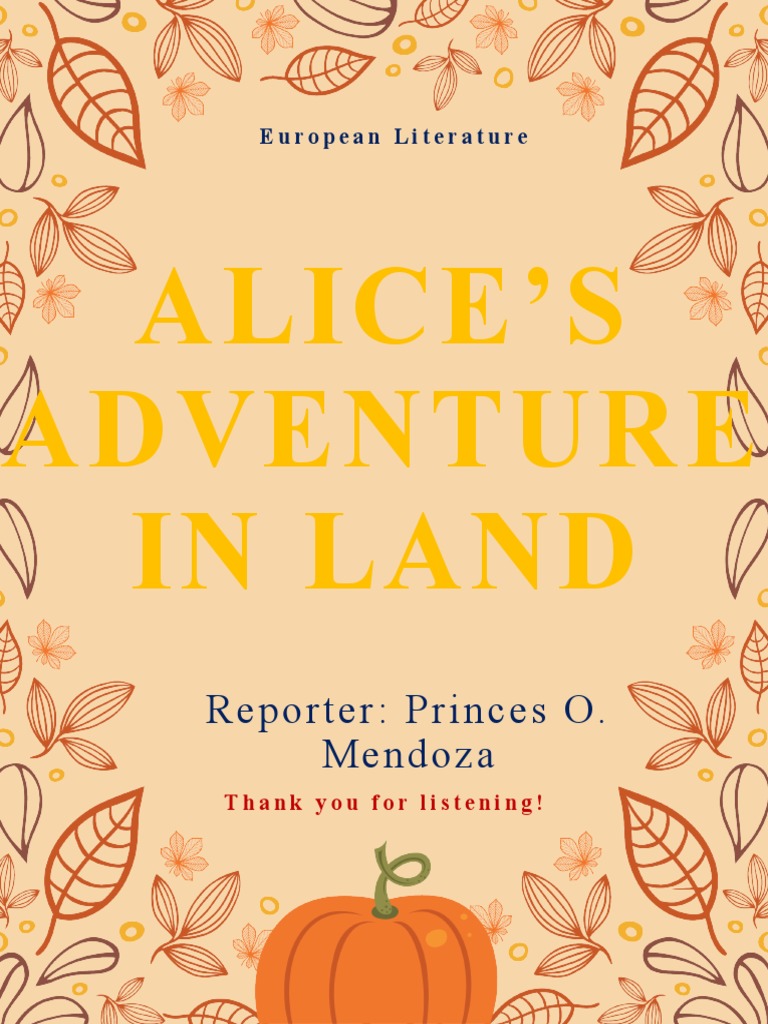 Final Report Alices in Adventure in Wonderland (Autosaved) | PDF ...