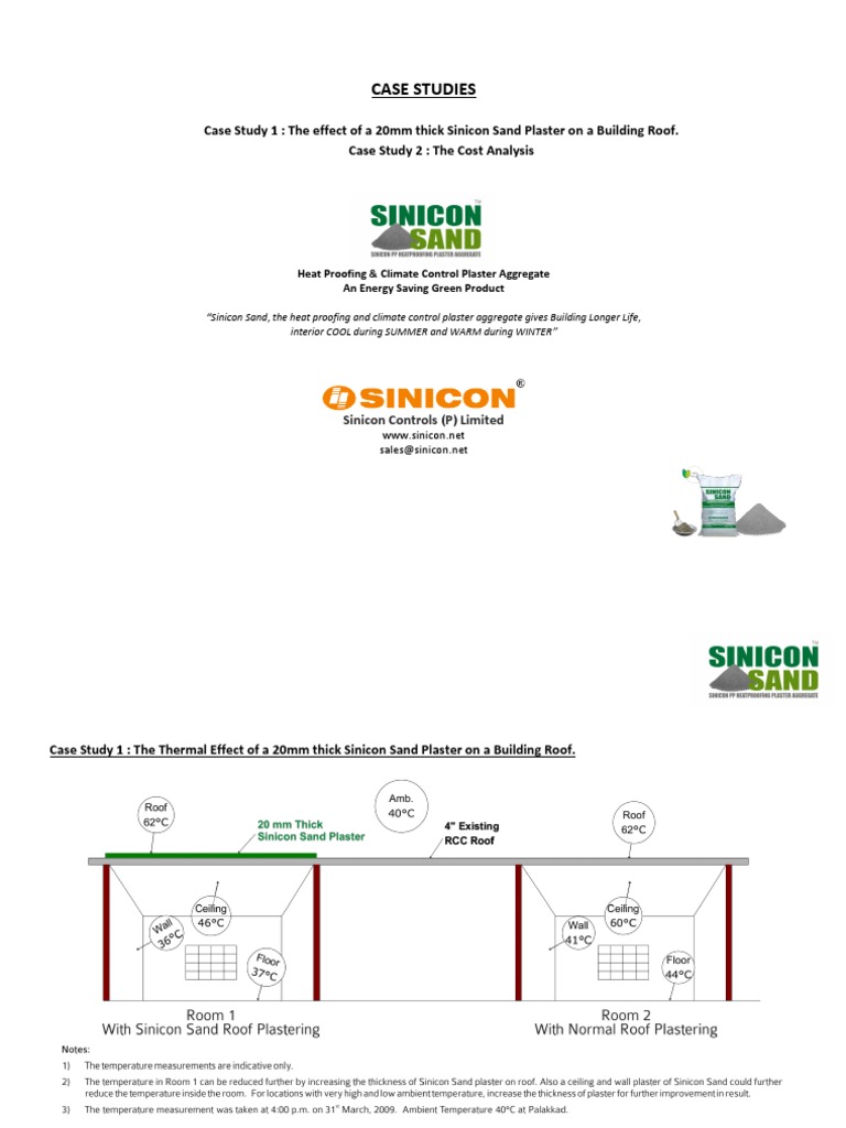 Sinicon Sand Plaster Case Studies | PDF | Technology & Engineering