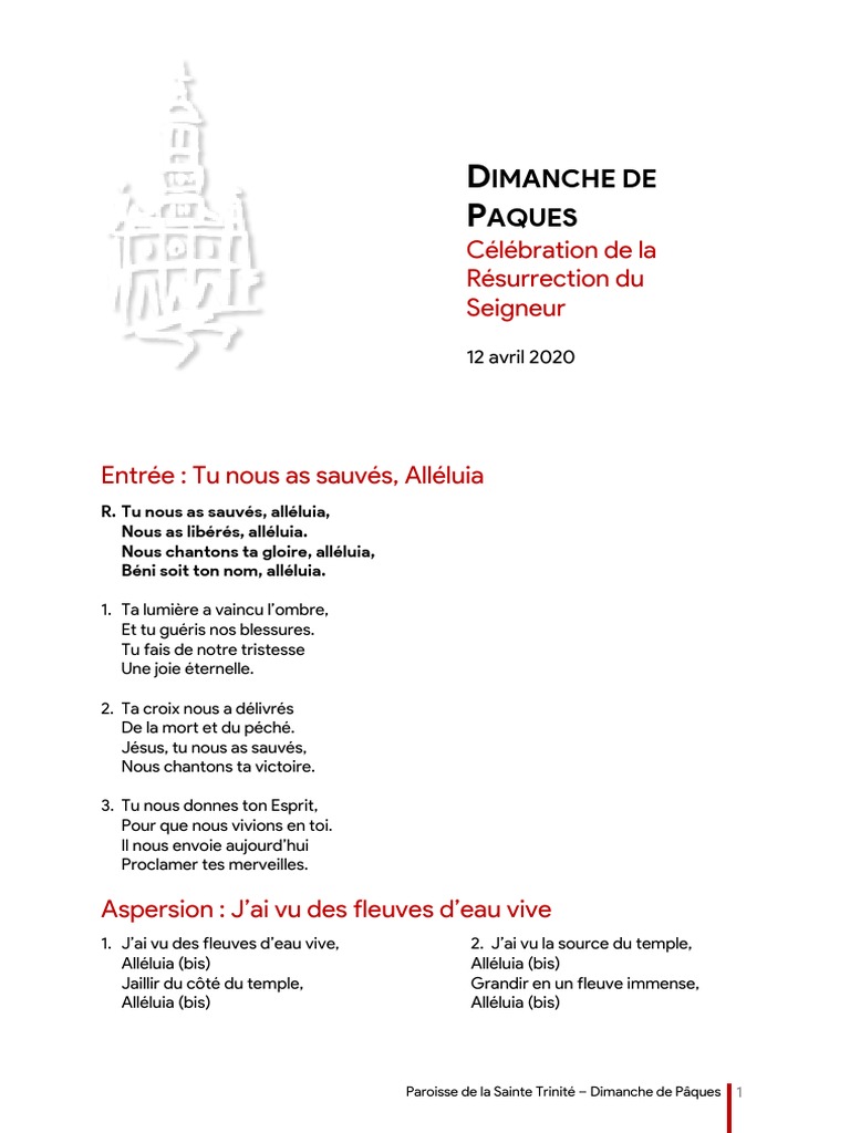 Chants de Pâques pour la Messe | PDF | Jésus | Pâques
