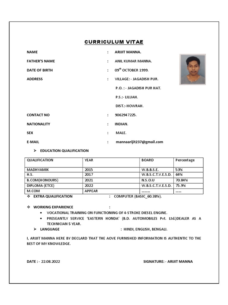 ARIJIT MANNA CV.pdf | PDF