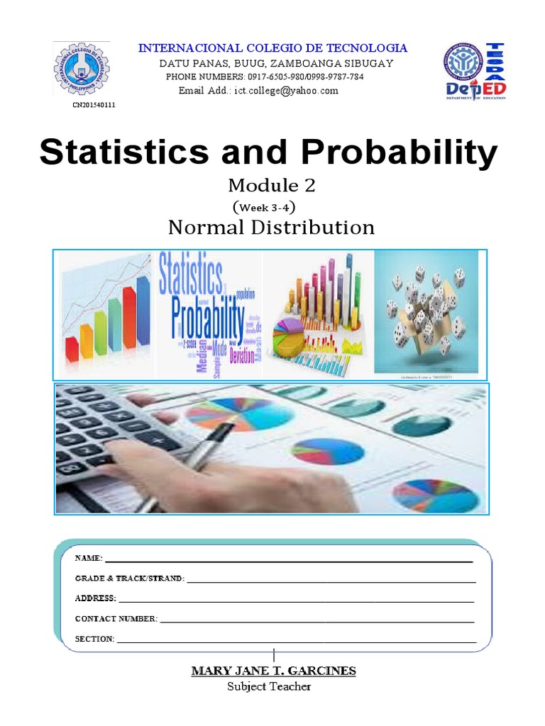 Statistics and Probability: Normal Distribution | PDF | Mean | Normal ...