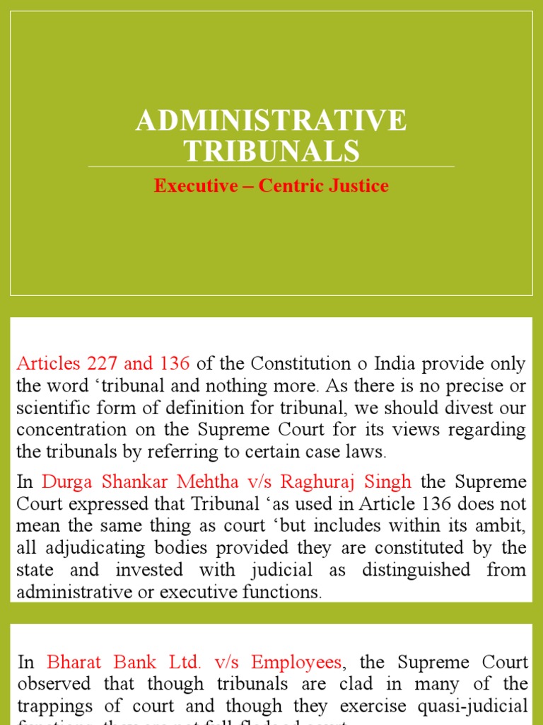 Understanding Administrative Tribunals | PDF | Tribunal | Jurisdiction