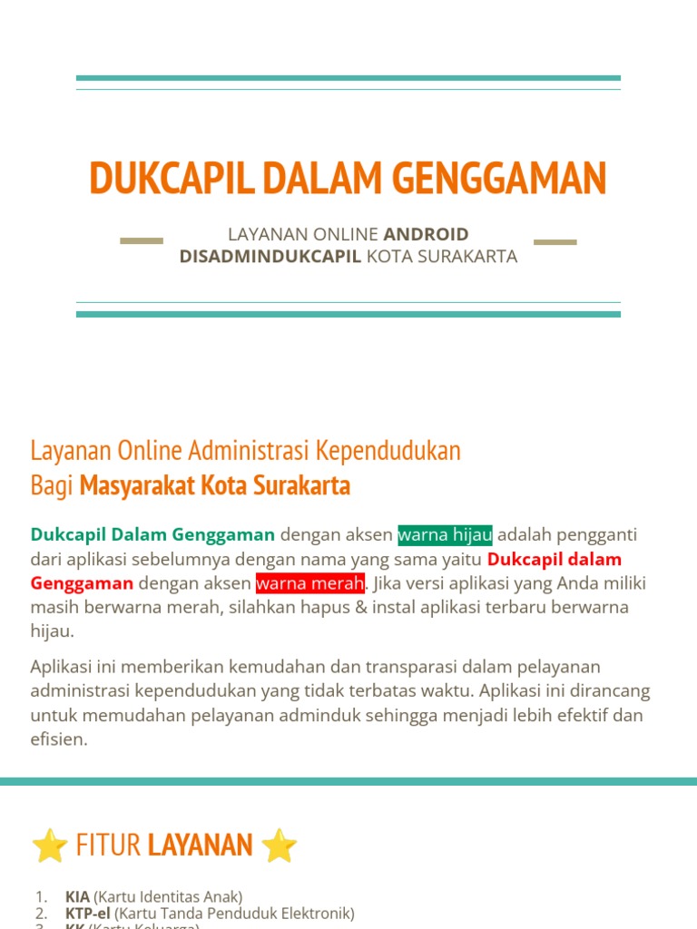 Petunjuk Manual Dukcapil Dalam Genggaman | PDF | Bisnis | Komputer
