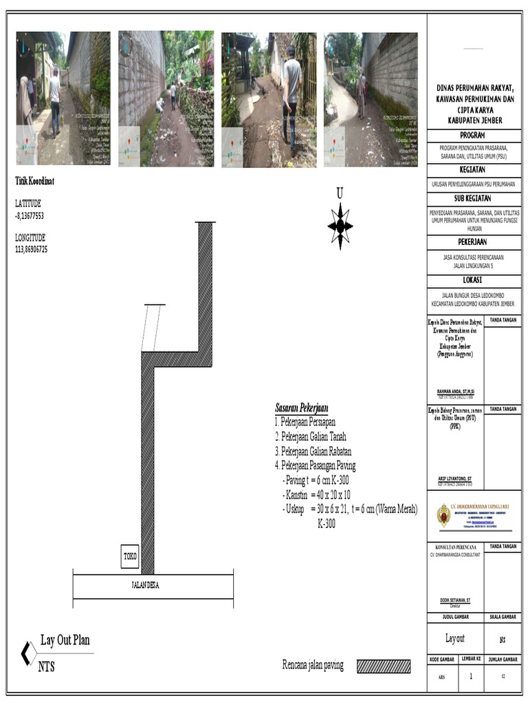 Peningkatan PSU Jalan Bungur Jember | PDF