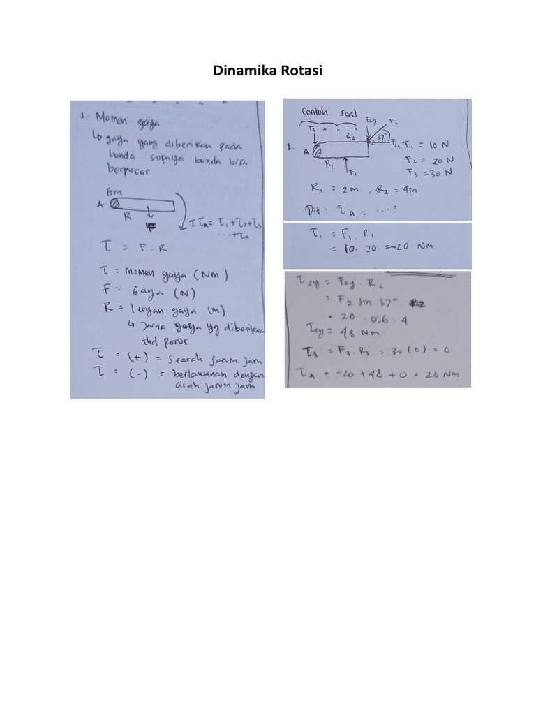 Dinamika Rotasi PDF | PDF