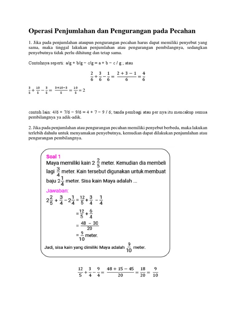 Operasi Pecahan.pdf | PDF