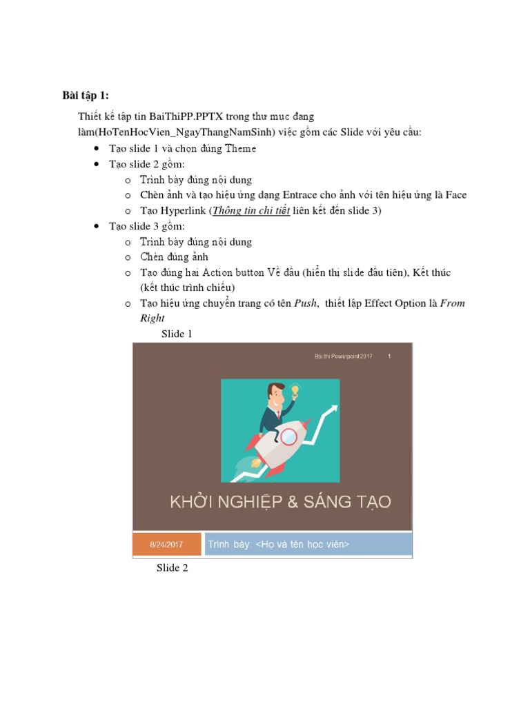 Baitap Powerpoint 1 | PDF