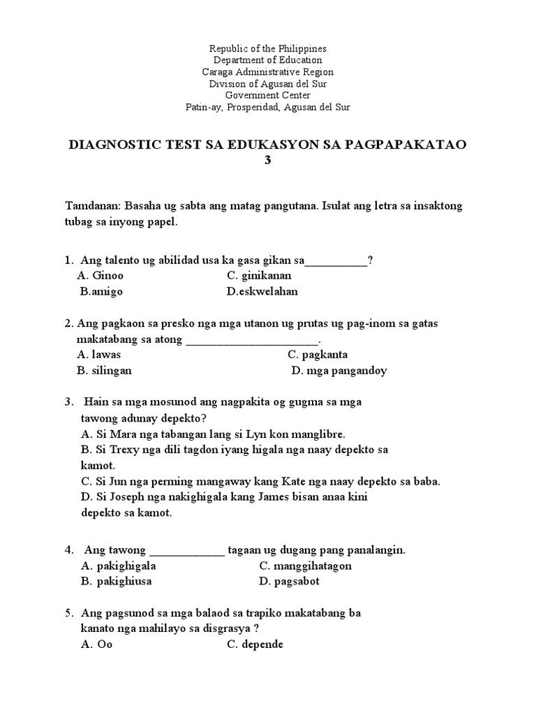 ESP3 Diagnostic-Test | PDF