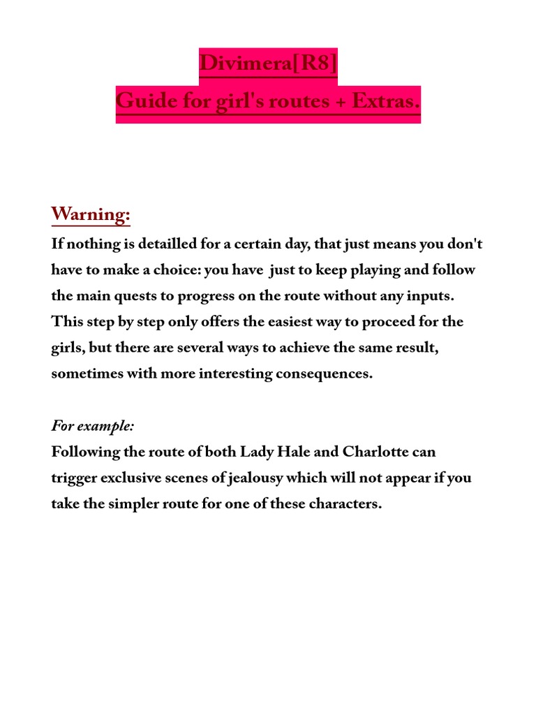 Walkthrough Divimera R8 Pdf