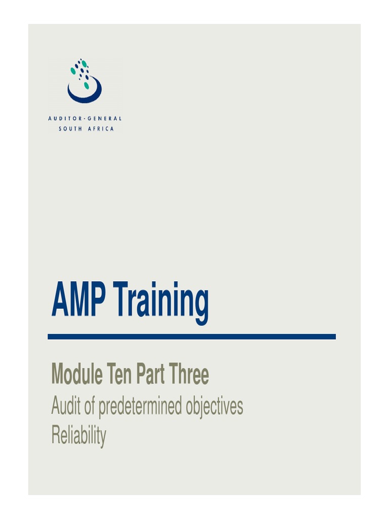 Module 10 3 Testing Of Reliability Download Free Pdf Audit Risk