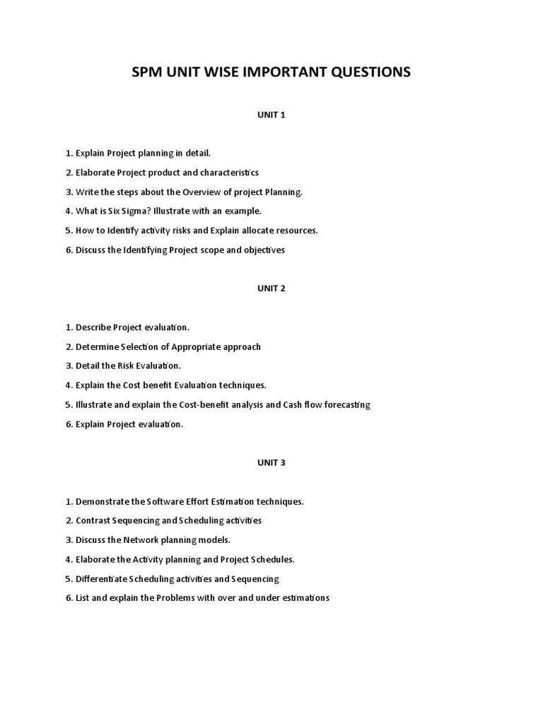 Spm Unit Wise Important Questions Pdf 