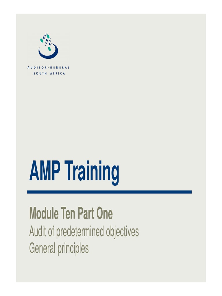 Module 10.1 AOPO General Principles PDF | PDF | Audit | Business