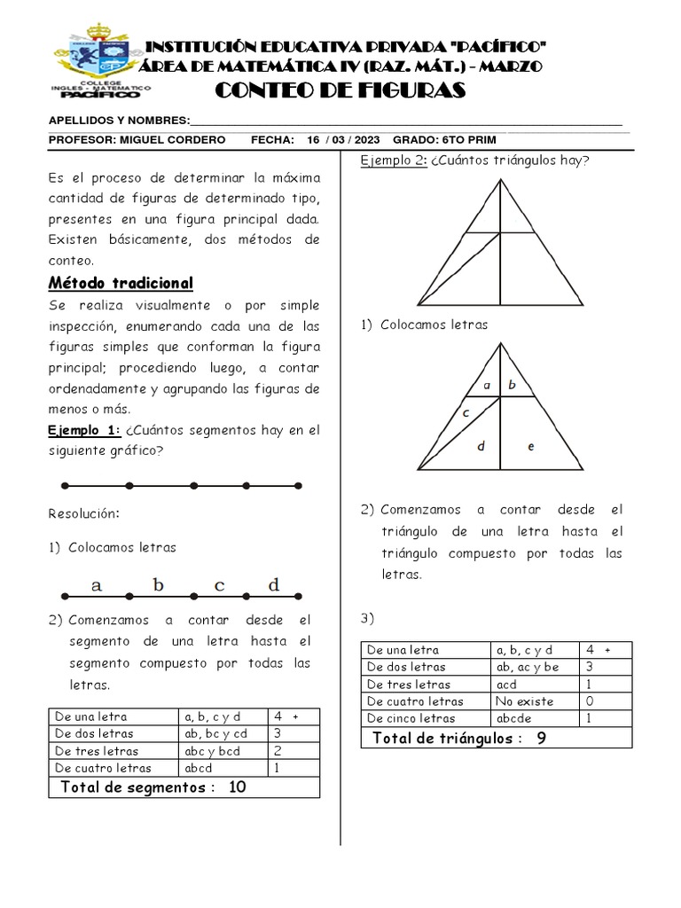 Conteo de Figuras Teoria PDF | PDF | Matemáticas
