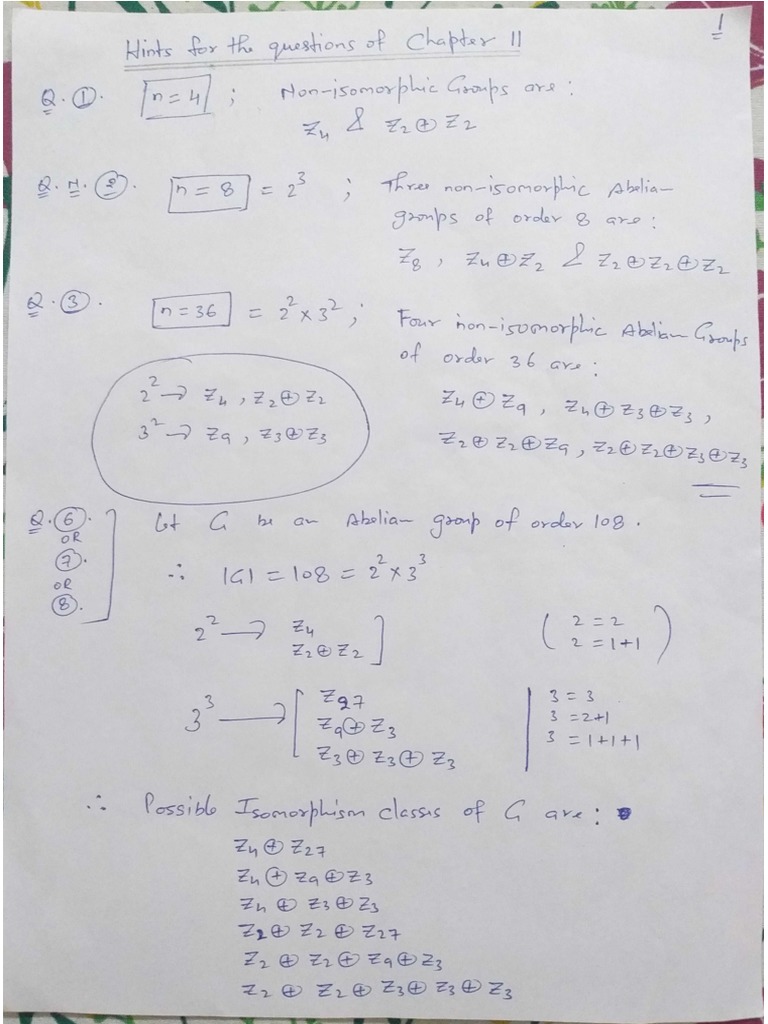 Fundamental Theorem of Finite Abelian Group - 3 | PDF