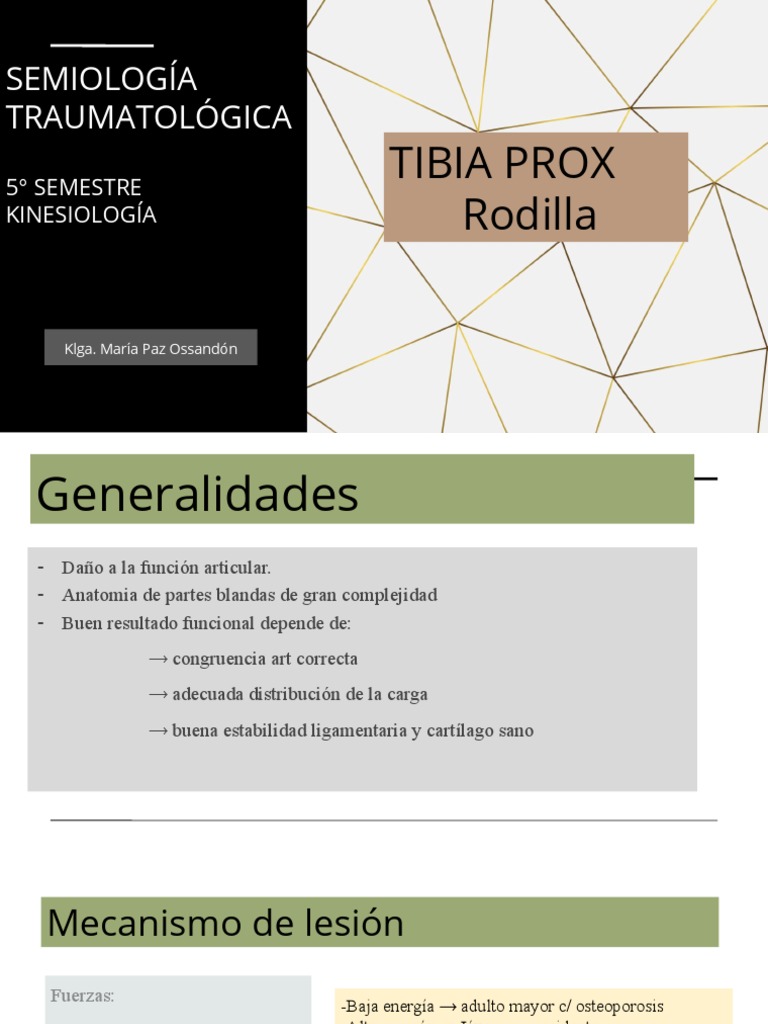 Semiología Traumatológica: Tibia Prox Rodilla | PDF | Rodilla | Sistema ...