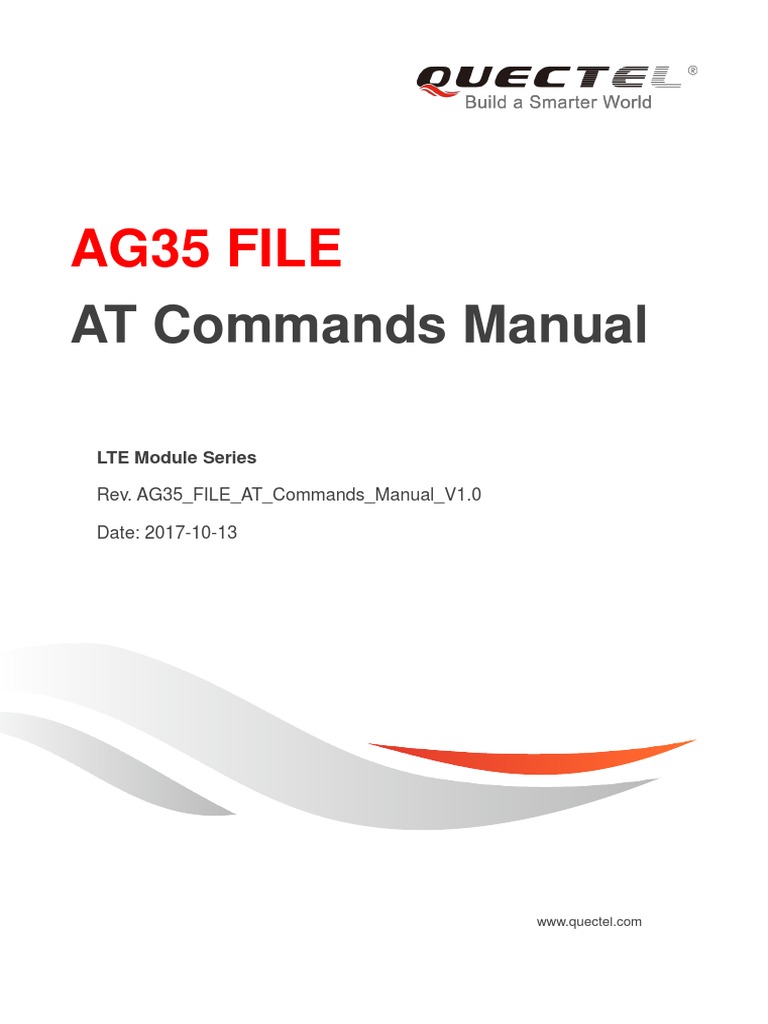 Quectel AG35 FILE AT Commands Manual V1.0 | PDF | Computer File | Transmission Control Protocol