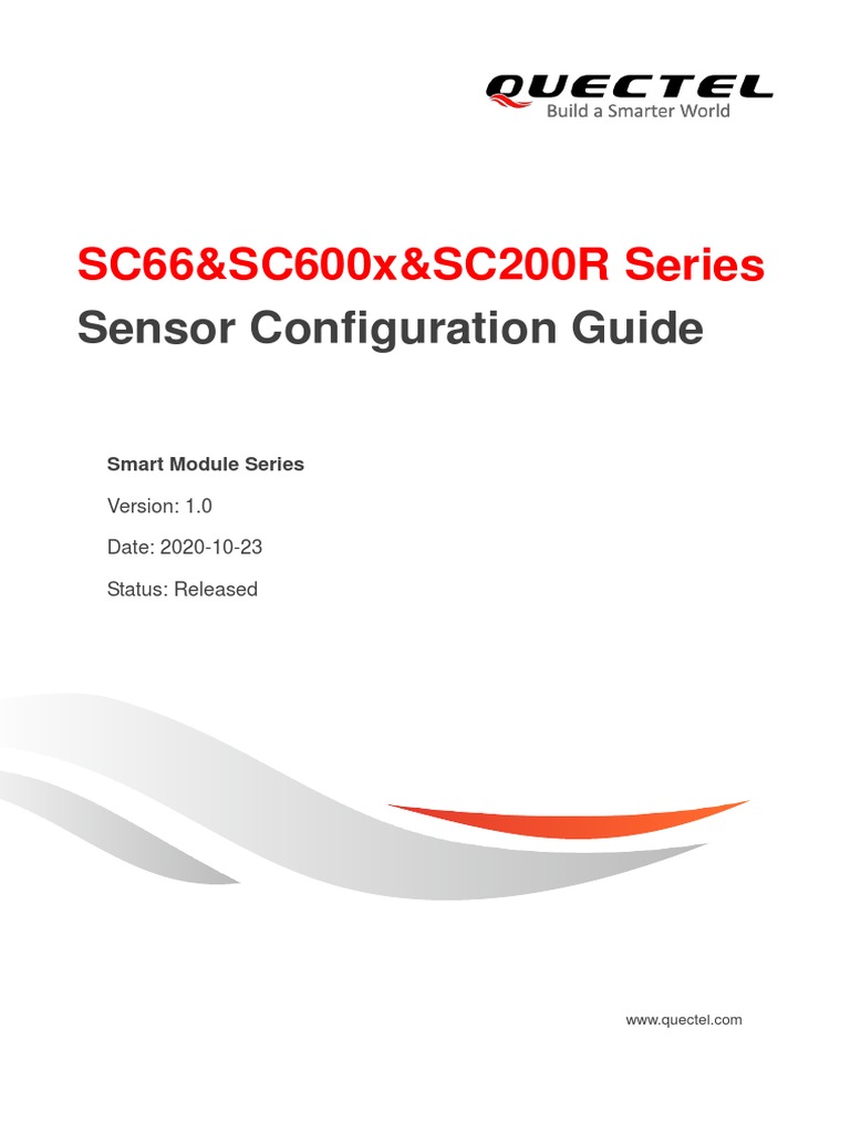 Quectel SC66&SC600x&SC200R Series Sensor Configuration Guide V1.0 | PDF ...