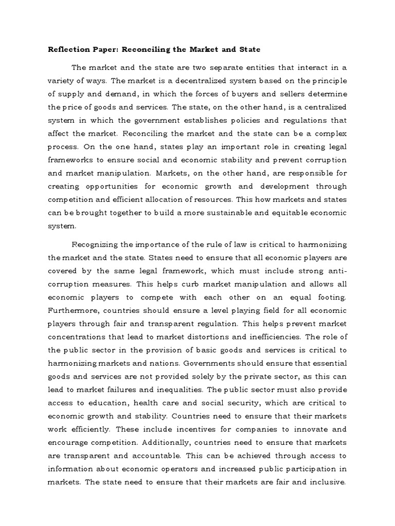 Reconciling Market and State Dynamics | PDF | Market (Economics ...