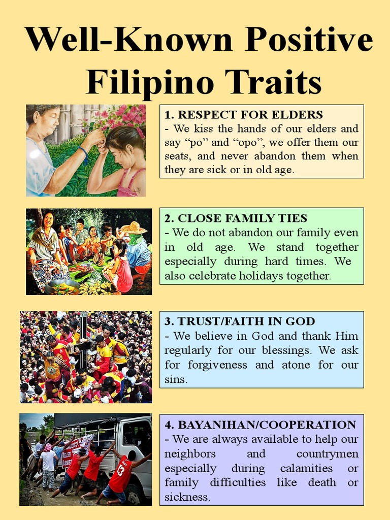 Well-Known Positive Filipino Traits | PDF