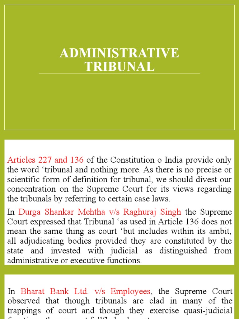 Administrative Tribunals | PDF | Tribunal | Elections