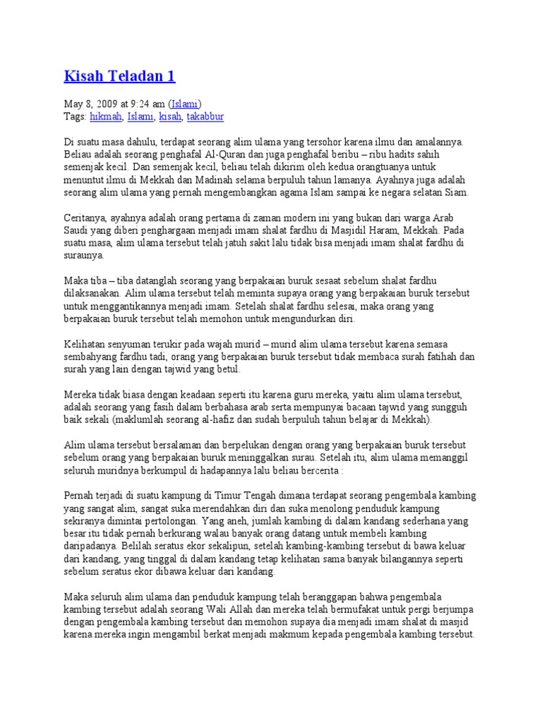 Kisah Teladan | PDF