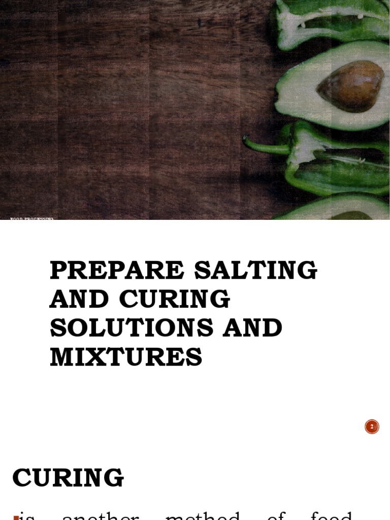 q2 m3 Food Processing | PDF | Curing (Food Preservation) | Salt