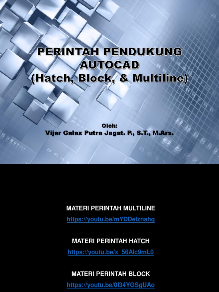 MINGGU 3 Block, Hatch, & Multiline PDF | PDF