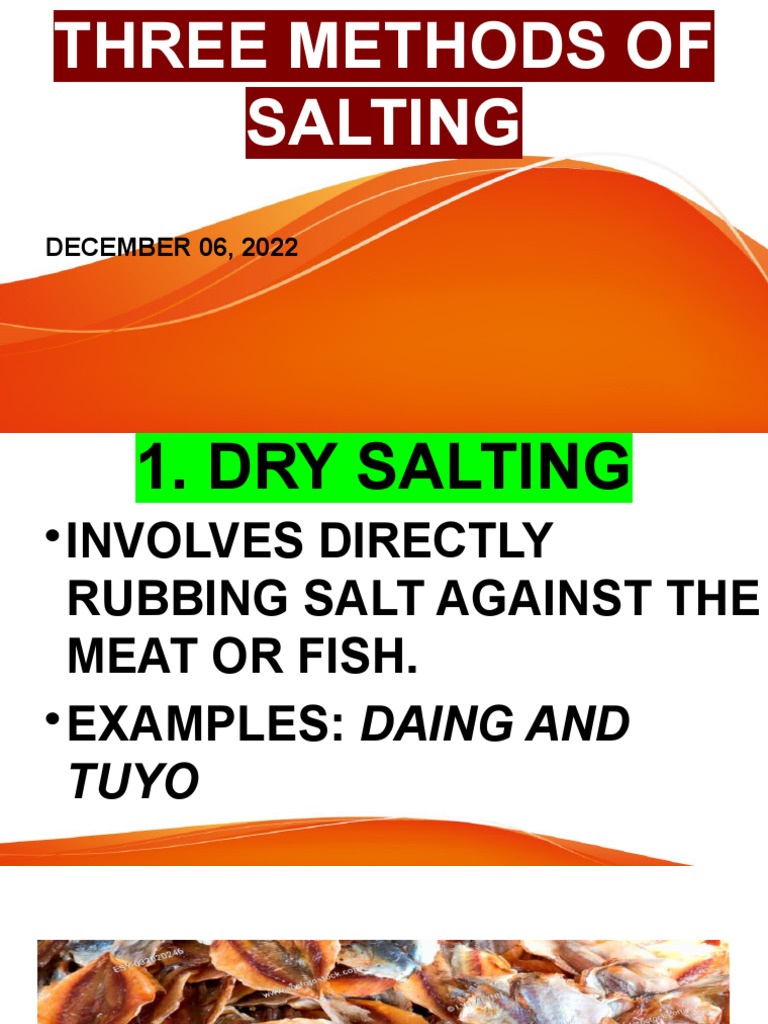 Three Methods of Salting | PDF