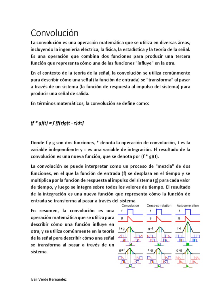 Convolución: Transformación de Señales | PDF