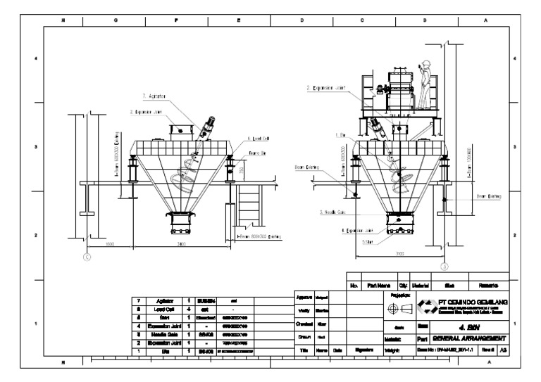 BY-M-V82 - 3B1-1 General Arrangemnet Bin PDF | PDF