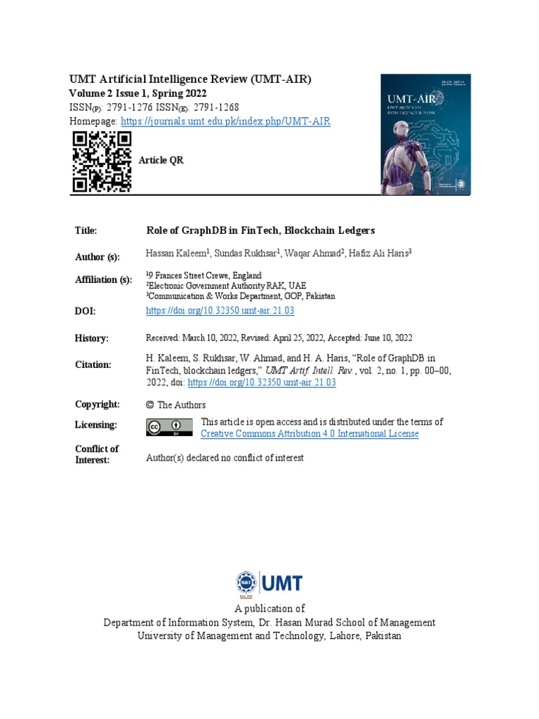 Role of GraphDB in FinTech, Blockchain Ledgers | PDF | Database Index | Database Transaction