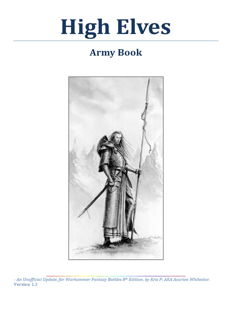 High Elves 8th Edition Army Book - Compress PDF | PDF | Magician (Fantasy) | Elf (Dungeons ...