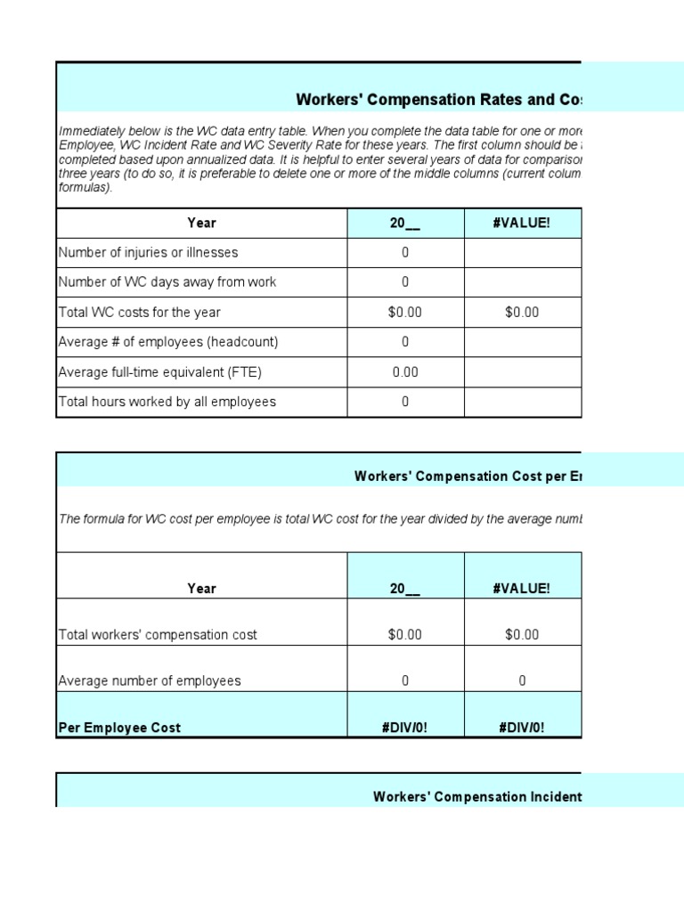 Workers' Compensation Cost Analysis | PDF | Full Time Equivalent | Business