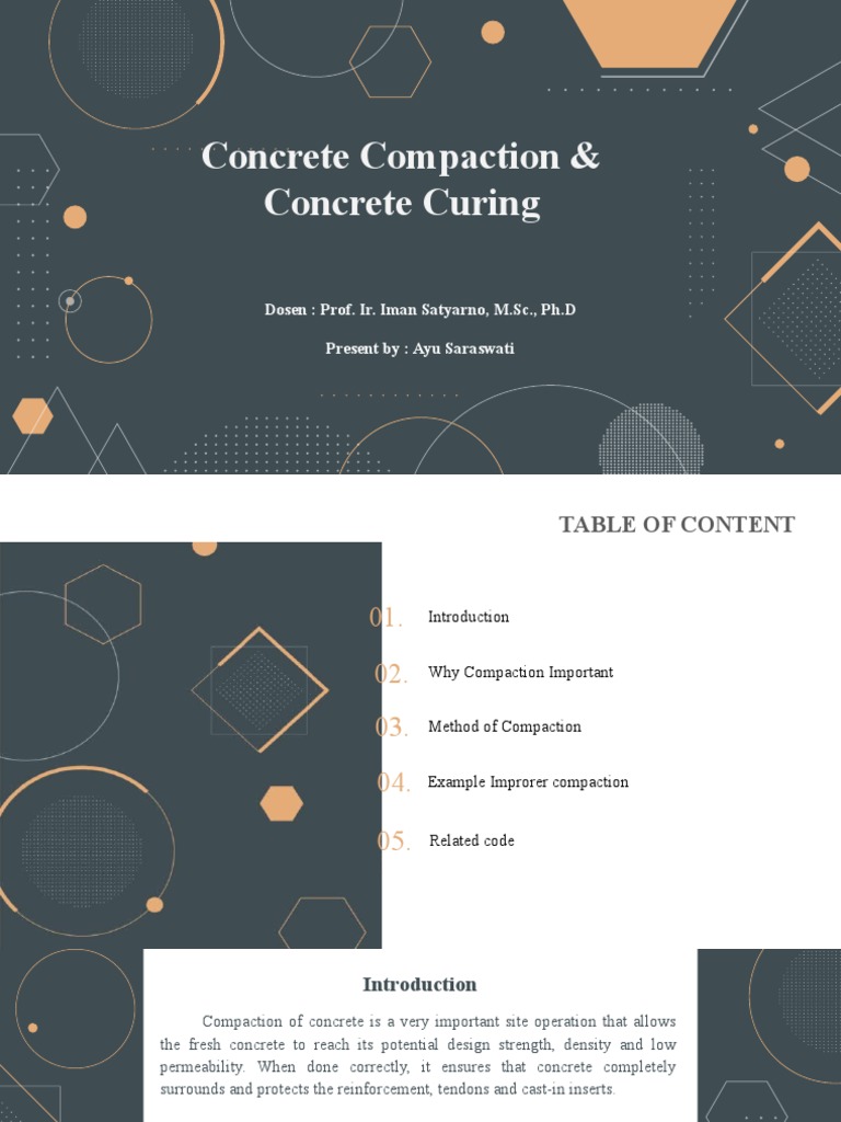 Concrete Compaction and Curing Methods | PDF | Concrete | Cement