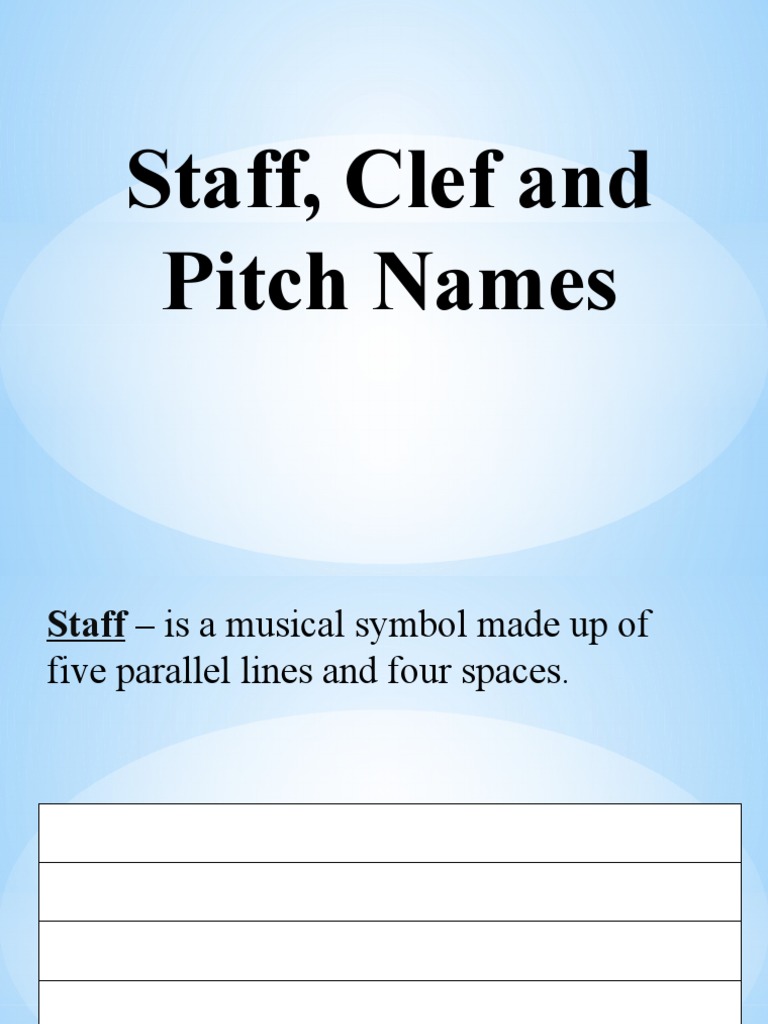Staff and Pitch Names | PDF